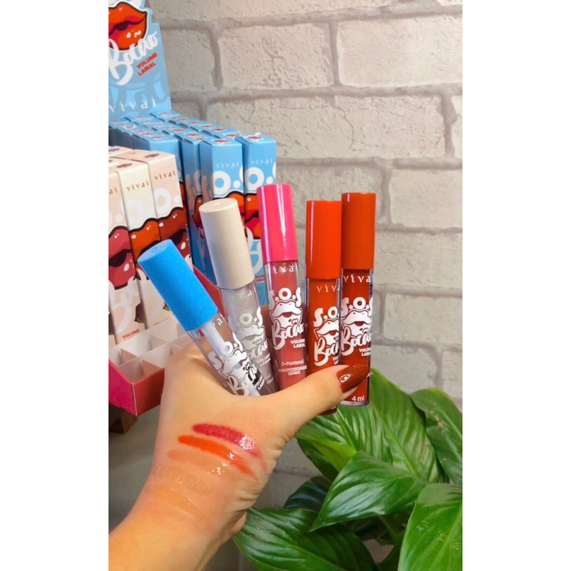 Gloss Labial SOS Bocão - Vivai | Shopee Brasil
