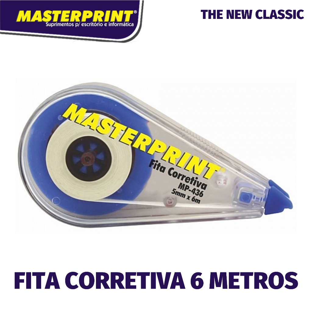 Fita Corretiva Masterprint 12 ou 6 Metros - Corretivo em Fita | Shopee ...