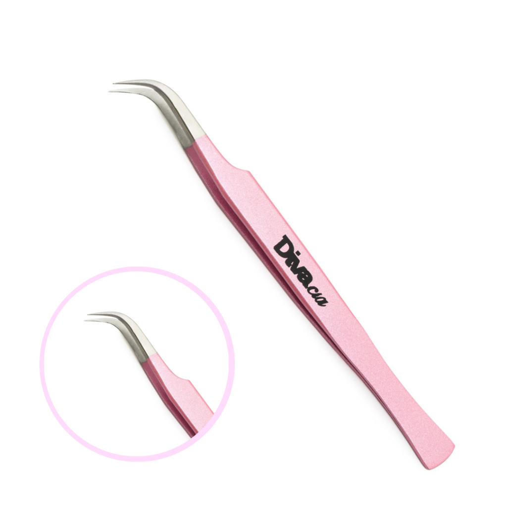 Pinça Curva Alta Precisão Extensão de Cílios p/ Volume Russo e Fios ...