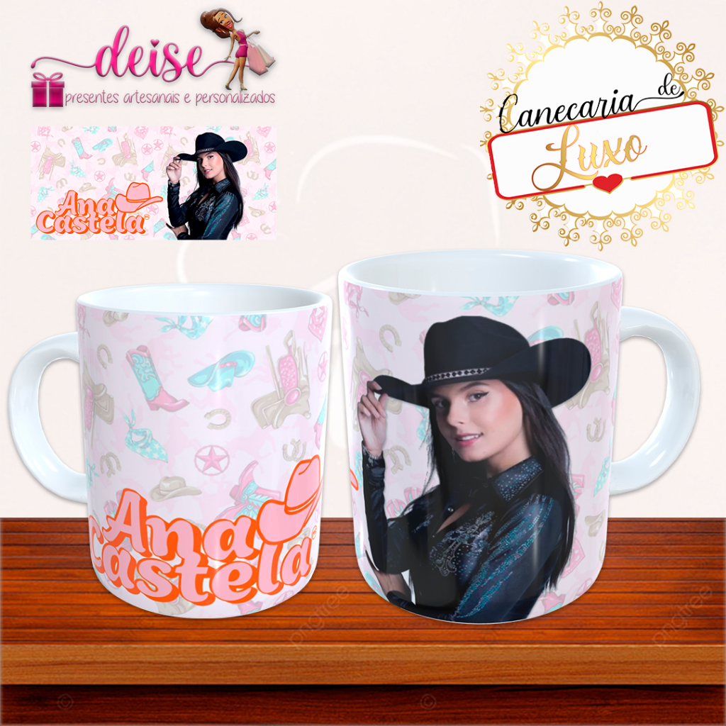 Caneca de cerâmica PERSONALIZADA Ana Castela | Shopee Brasil
