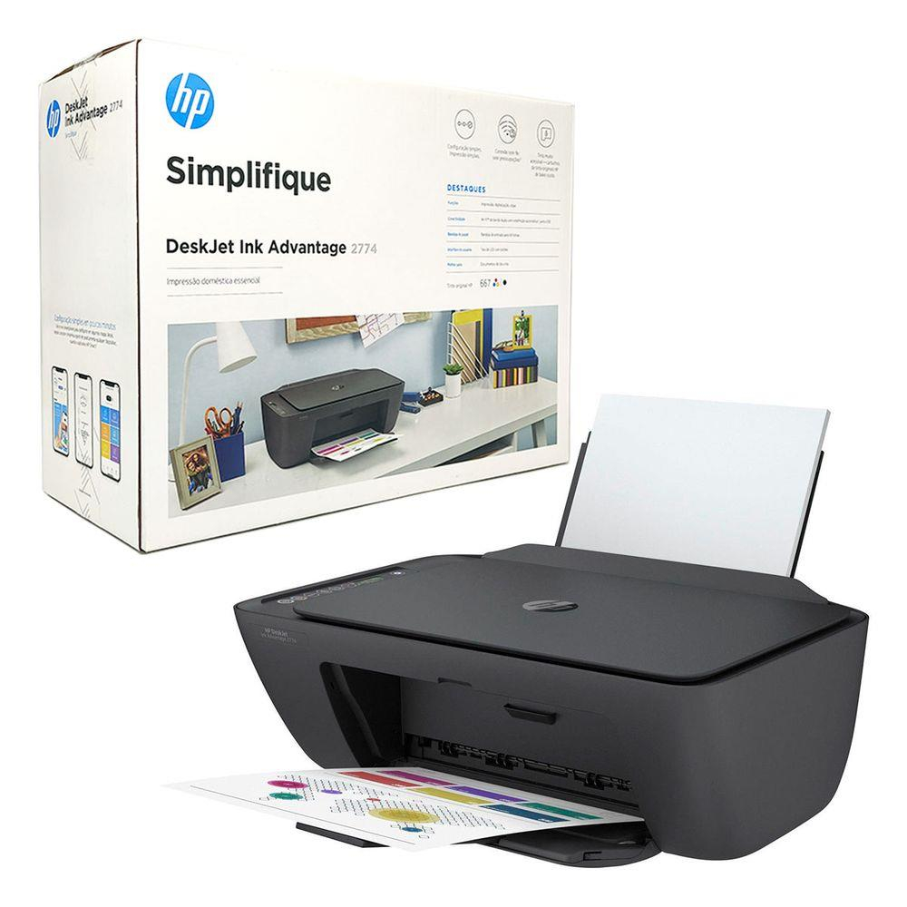 Impressora Multifuncional Wi-fi HP DeskJet Ink Advantage 2774 Wireless ...