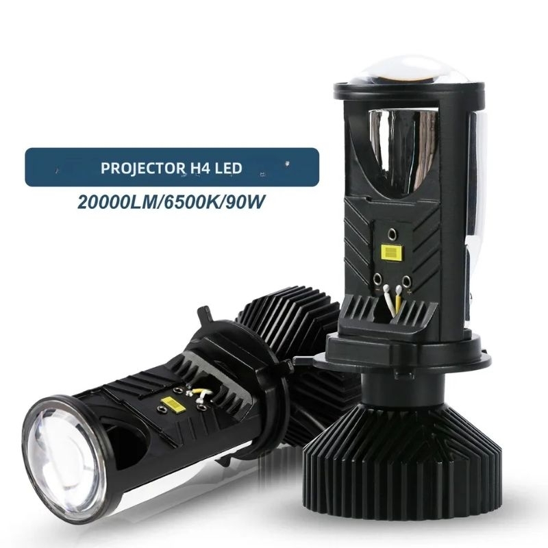 Ultra Super 1 Par Led H4 Mini Projetor Canhão Eliptico Carro e Moto ...