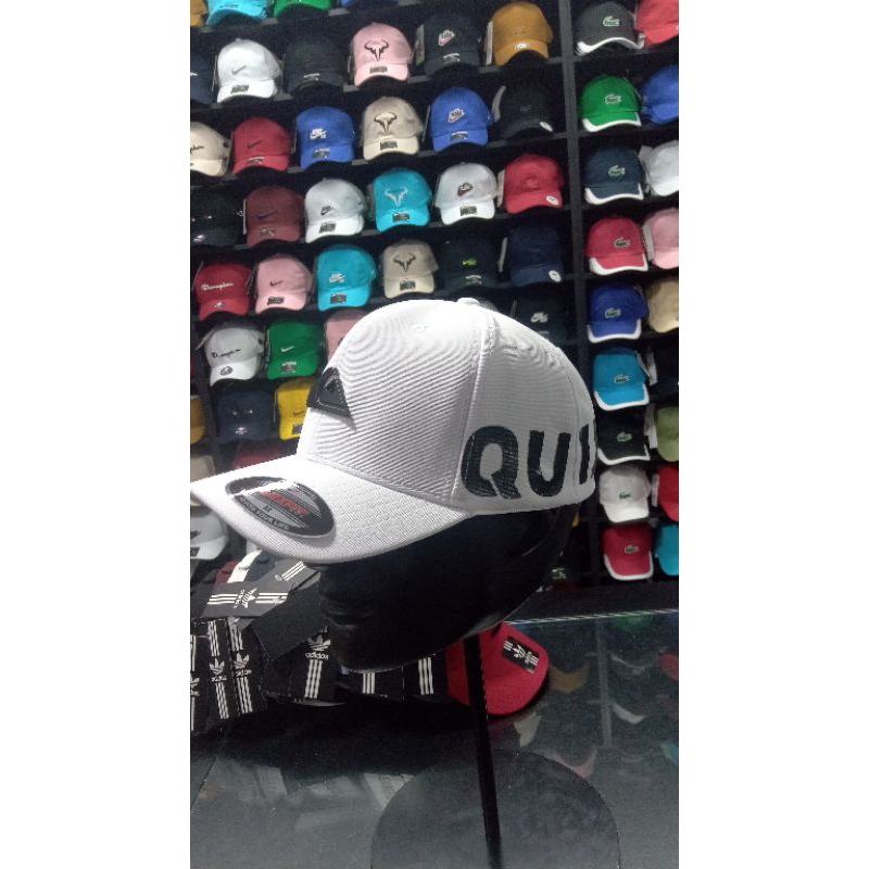 BONÉ QUIKSILVER FLEXFIT MODELO ABA CURVADA LETREIRO | Shopee Brasil