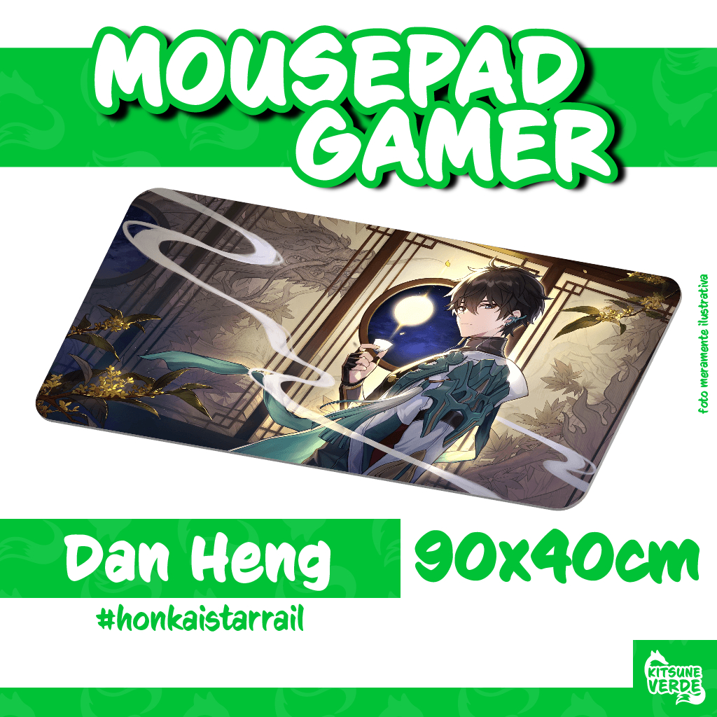 Mouse Pad Gamer Personalizado - Dan Heng - Honkai Star Rail - 90x40cm ...