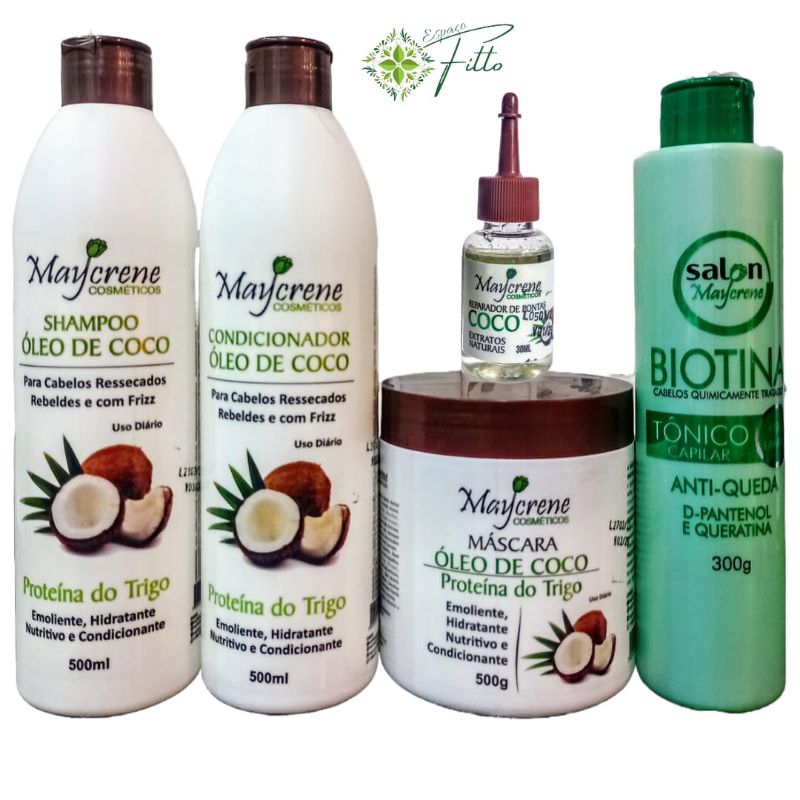 kit Óleo de coco+ tônico capilar biotina+óleo coco 30ml | Shopee Brasil