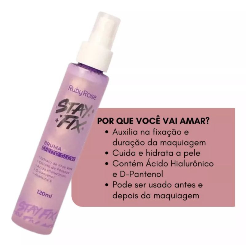 Bruma Fixadora Efeito Glow Stay Fix -Ruby Rose | Shopee Brasil