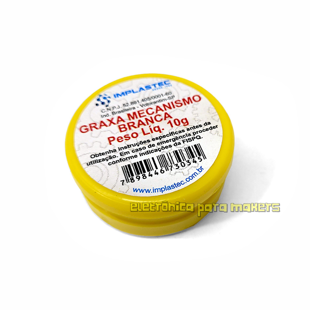 Graxa Especial para Mecanismos 10g Cor Branco Implastec | Shopee Brasil