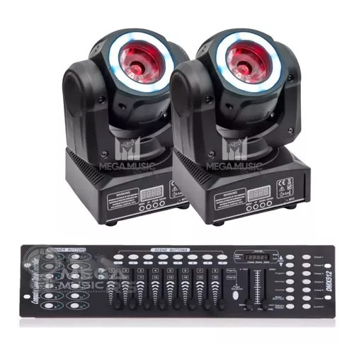 2 Mini Moving Farol Beam 60w 2in1 Effect Beam Dj + Mesa Dmx | Shopee Brasil