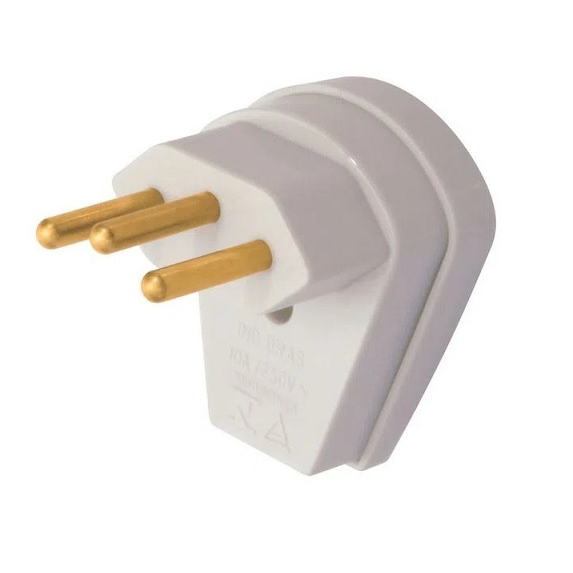 Plugue 2p+T Saída Lateral 90° 20A/250V Cinza Fame | Shopee Brasil