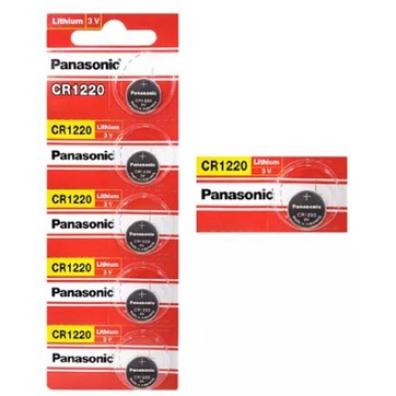 5 Bateria Pilha Moeda Panasonic Cr1220 | Shopee Brasil