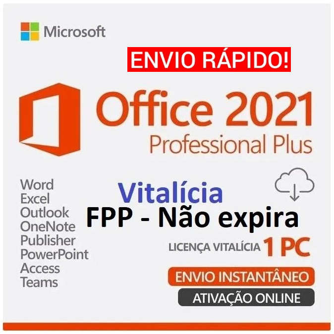 Office 2021 Pro Plus Serial/Chave - Licença Vitalícia - Envio imediato ...