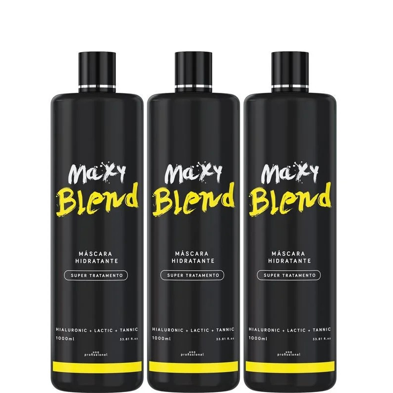 Kit 3 Maxy Blend Tratamento Reestruturante 1 Litro | Shopee Brasil