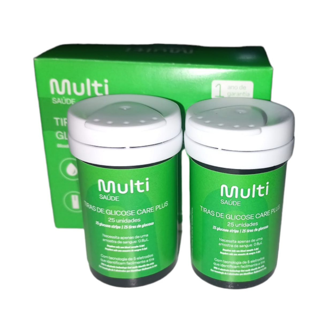 Tiras de Glicemia MULTILASER Caixa com 50un - Multi Saúde - HC489 ...