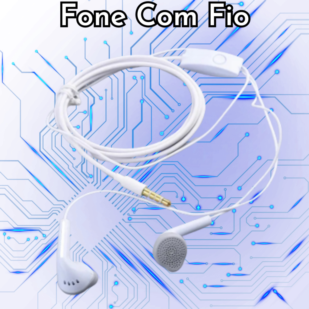 Kit 4 Unidades Fone de ouvido simples com fio | Shopee Brasil