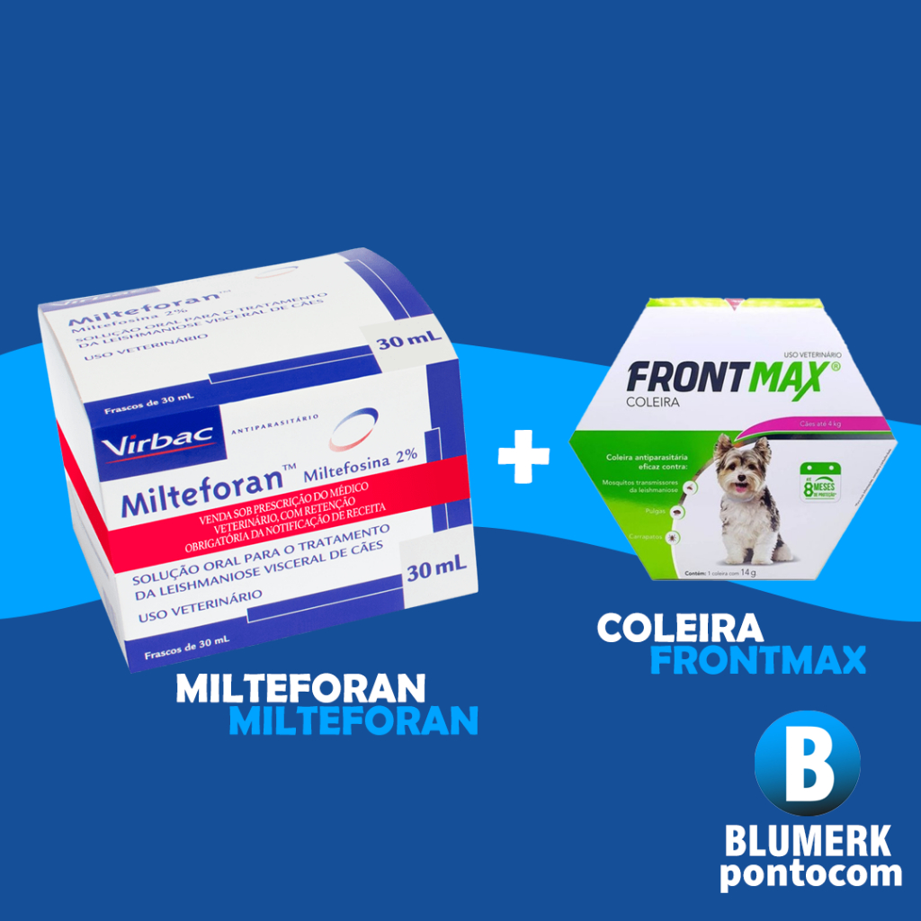 Milteforan 30ml + Coleira Frontmax ate 4kg Antipulgas Carrapato ...