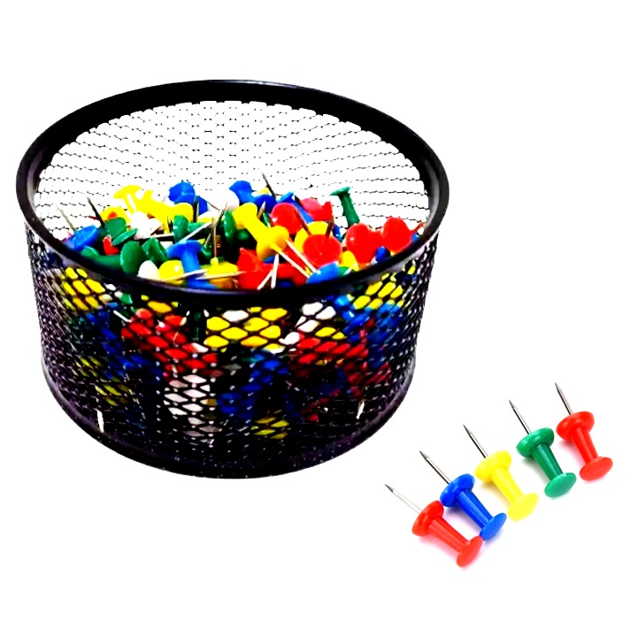 Kit de Tachinhas tipo Lança Coloridos Mapas - P/ Quadro Cortiça com 50 ...