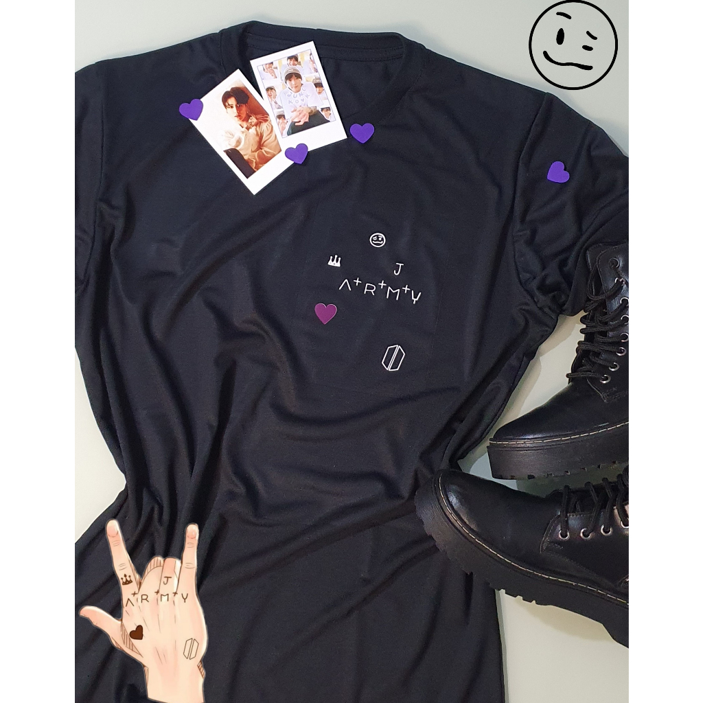 Camiseta Jk Tattoo Coleção BTS - Jungkook | Shopee Brasil