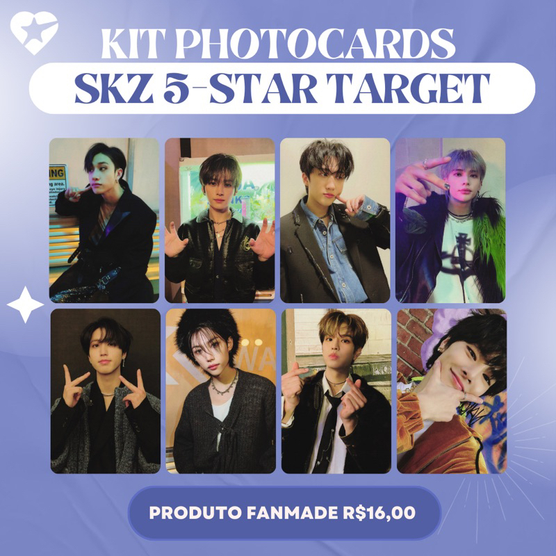Kit photocards Stray Kids ‘5-STAR target’ | Shopee Brasil