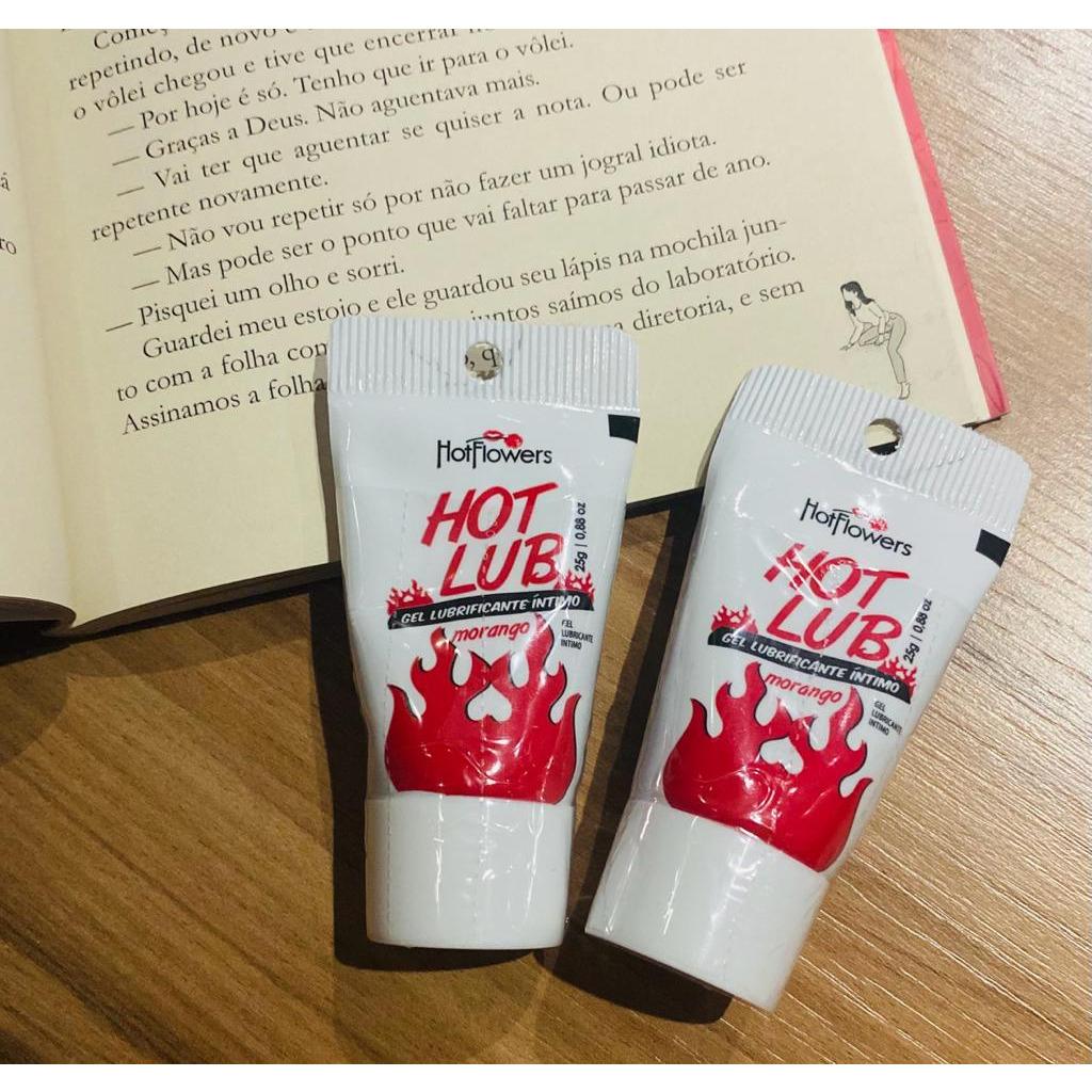 Hot Lub Gel Deslizante Lubrificante Beijável Morango 25g Hot Flowers ...