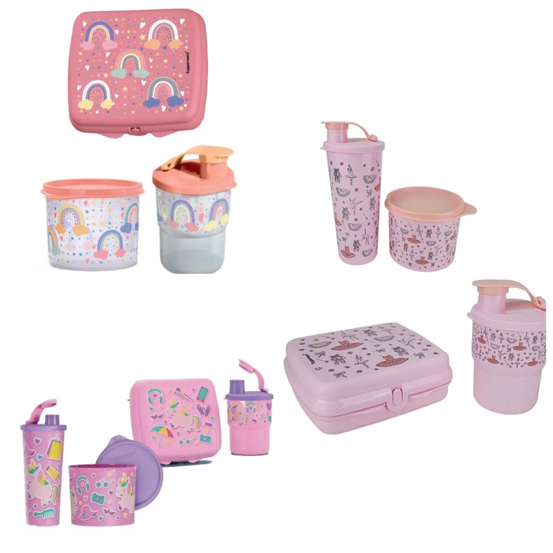 Tupperware Linha Infantil Unicórnio, Bailarina, Arco-íris | Shopee Brasil