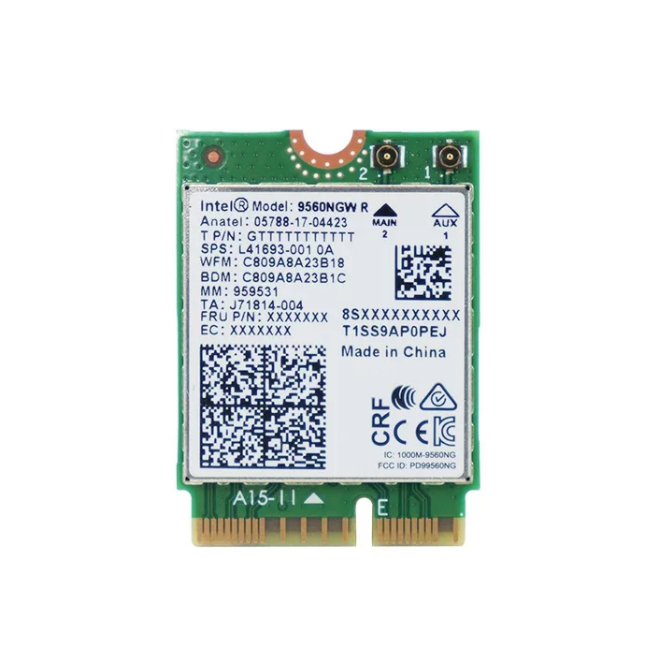 Intel Wireless-ac 9560 Wlan Wifi 802.11ac/bluetooth 5.0 9560NGW M2 ...