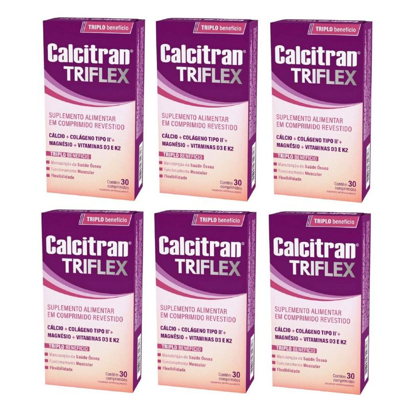 Calcitran Triflex Colágeno Tipo 2 ( KIT 6 caixas com 30 Comprimidos ...