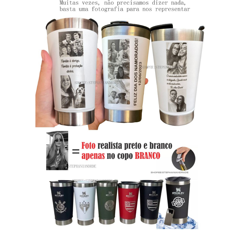 Copo Stanley Personalizado Com Sua Foto | Shopee Brasil