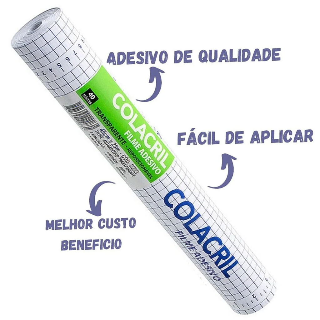 Papel Adesivo Transparente 40 Micras 25 Metros | Shopee Brasil