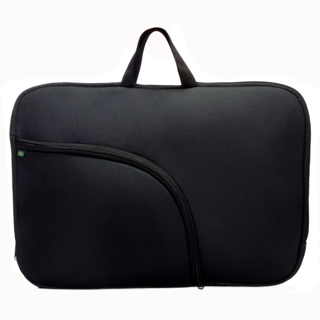 Capa de notebook universal capa case preta com bolso Resistente alça ...