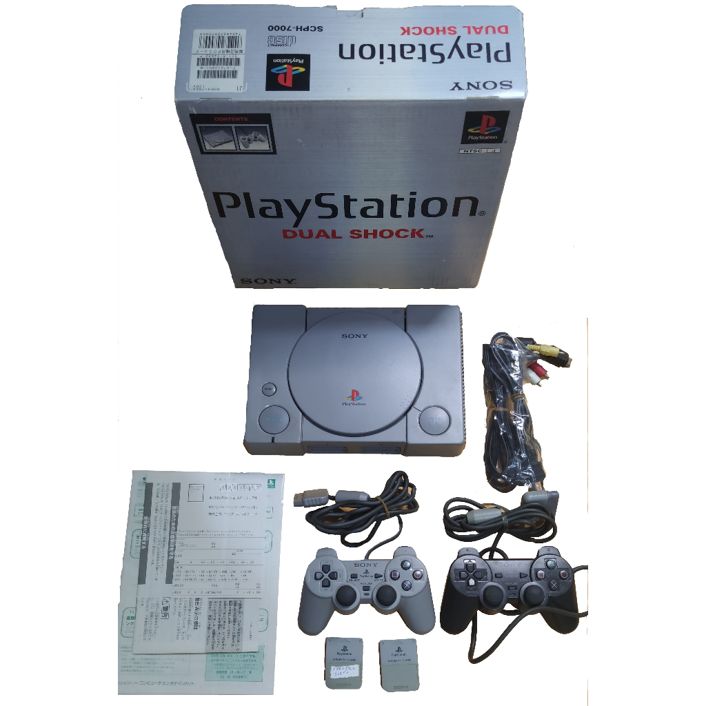 Playstation 1 Console Spch 7000 2 Controles + 2 Memory Card | Shopee Brasil