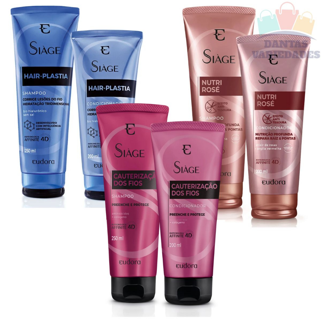 Siage Eudora Tratamento Capilar Shampoo + Condicionador (3 modelos para ...