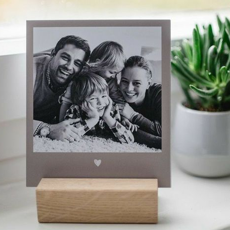 08 porta foto polaroid base de madeira 10cm | Shopee Brasil