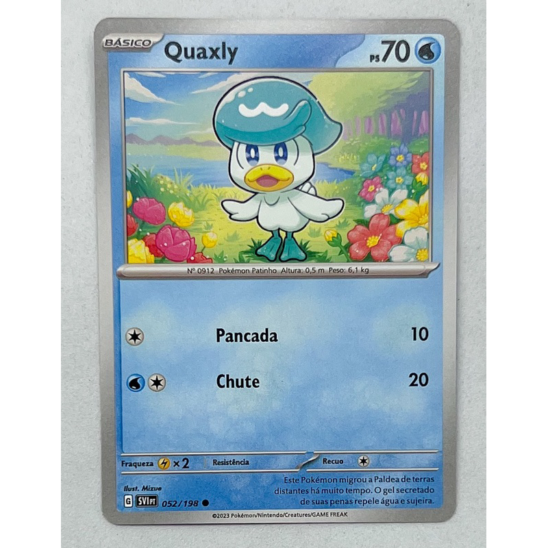 Carta 052/198 Pokémon TCG Original Copag Card Quaxly | Shopee Brasil
