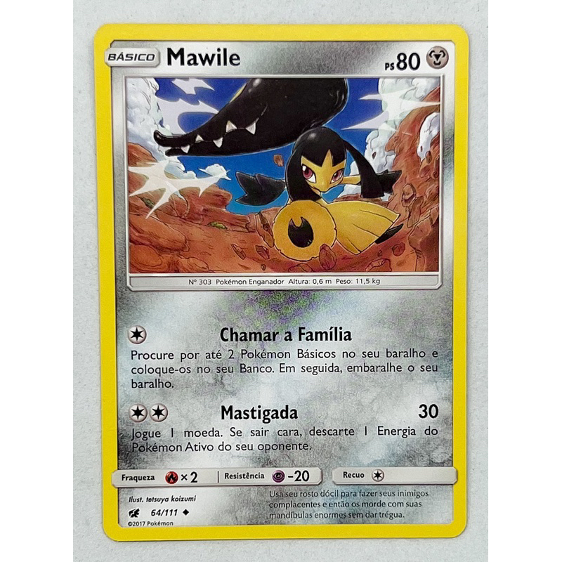Carta 64/111 Pokémon TCG Original Copag Card Mawile | Shopee Brasil