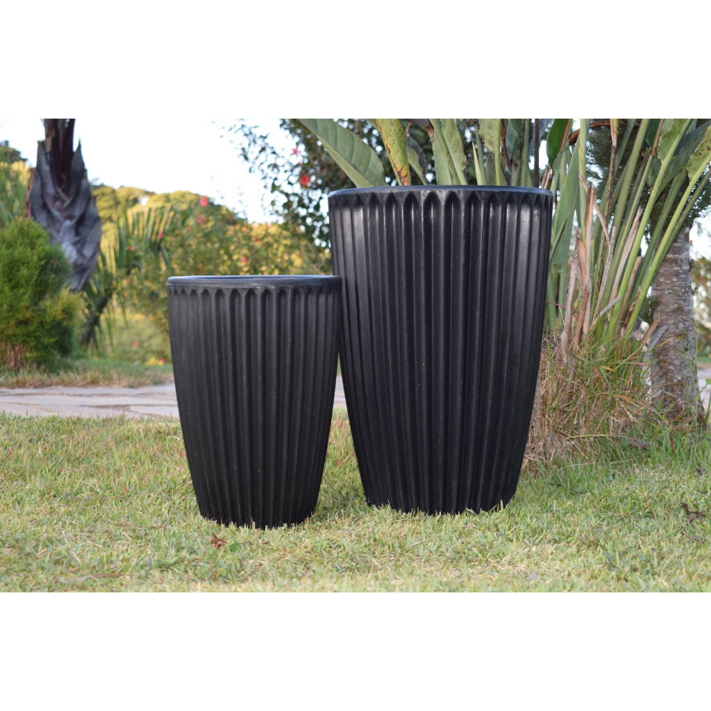 Kit 2 Vasos em Polietileno Coluna Romana para Planta Jardim Decoração ...