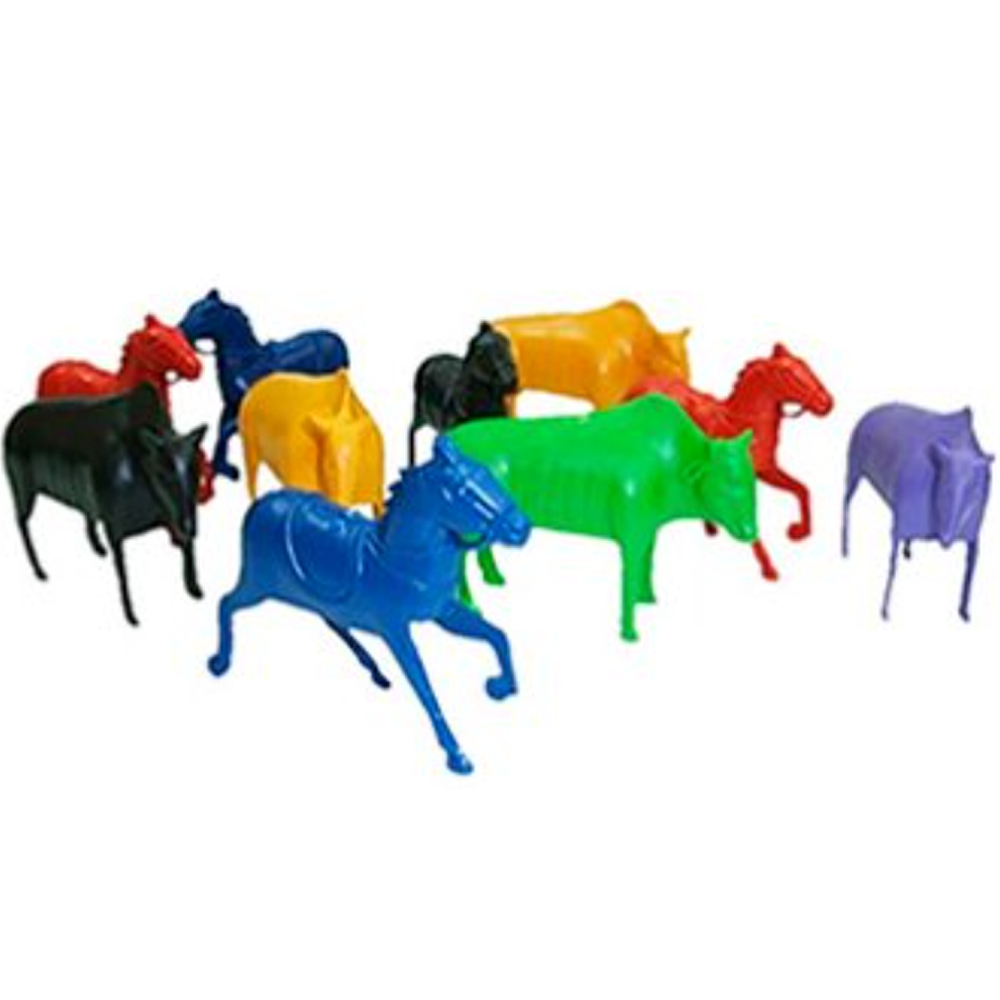 Miniaturas Animais Fazenda Cavalos Bois Coloridos Sortidos | Shopee Brasil