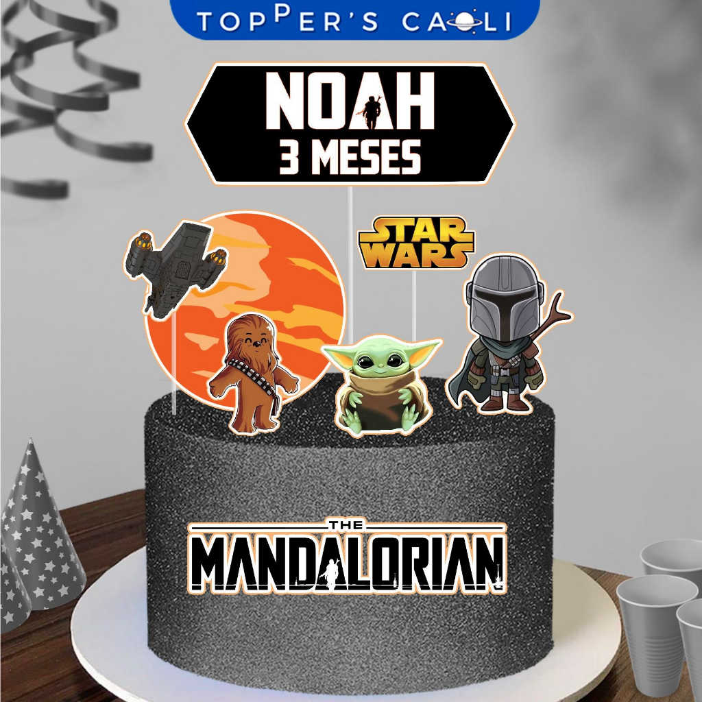Topo de Bolo Baby Yoda Mandalorian (Topper) Decoração Festa | Shopee Brasil