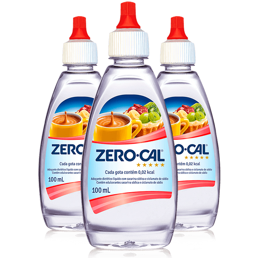Adoçante Zero-Cal Sacarina Liquido 100mL - Excelente Custo Benefício ...