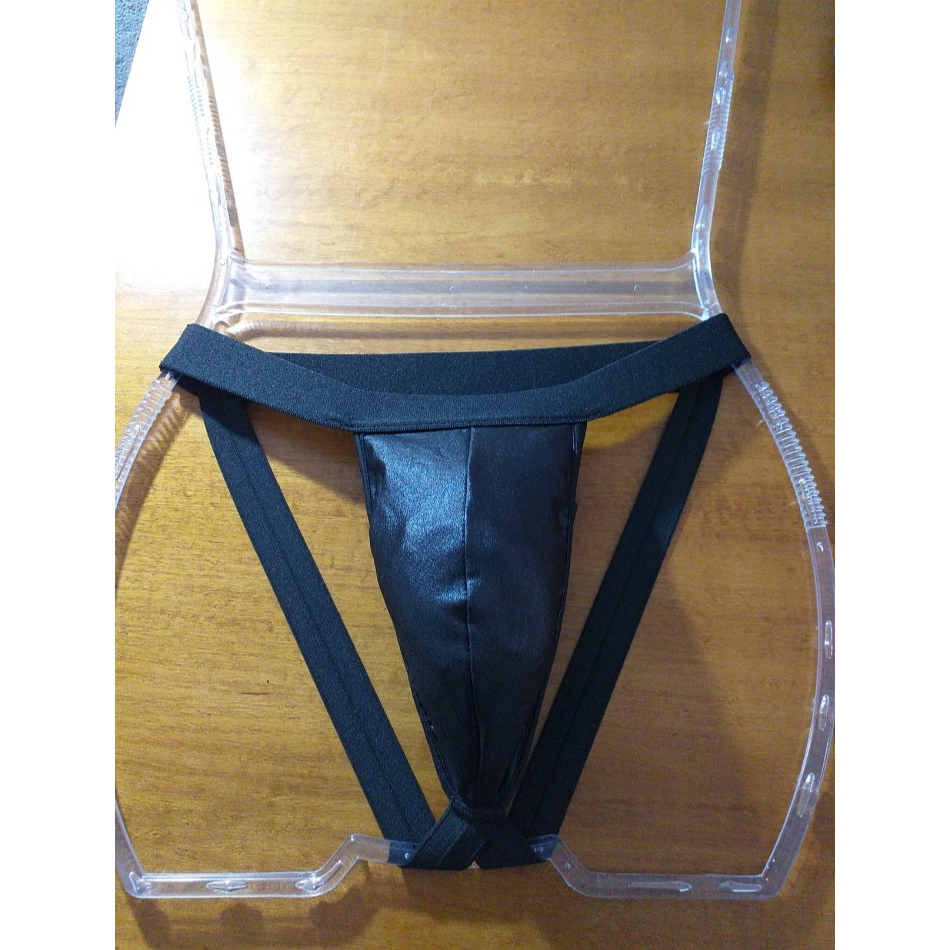 Jockstrap Cueca Preto E Vermelho Esta Elástico E Brilhante Sexy Lgbt