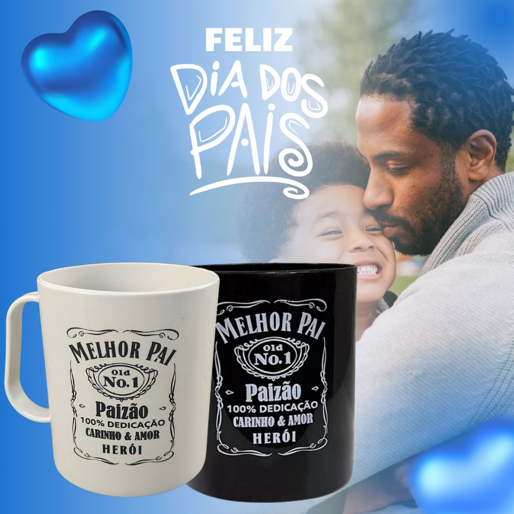 Kit 4 Caneca Dia Dos Pais - MELHOR PAI - Lembrancinha Dia Dos Pais ...