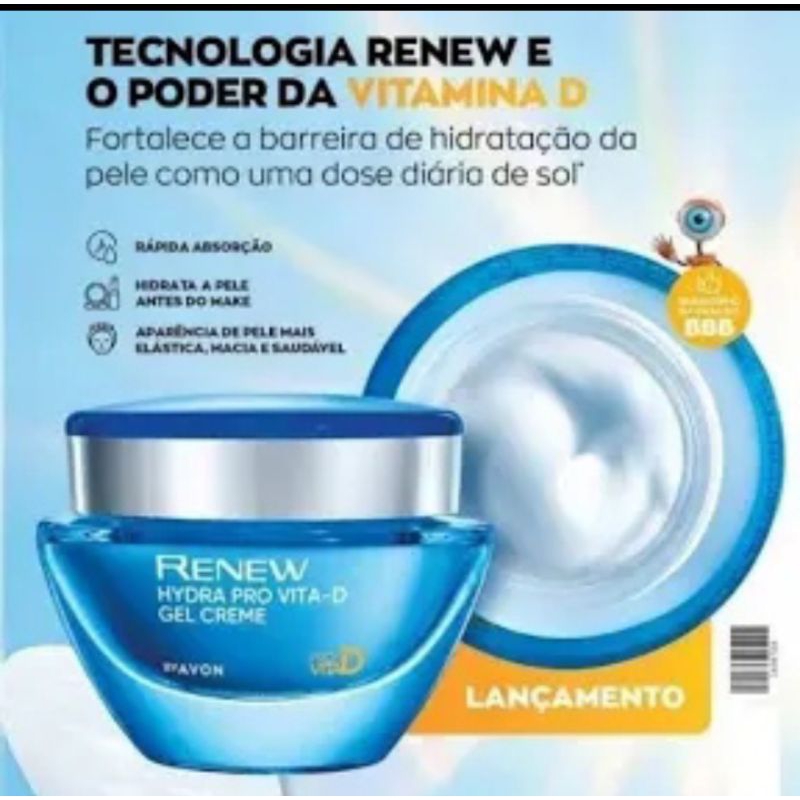GEL CREME RENEW PRO HYDRA VITA D 50 G | Shopee Brasil