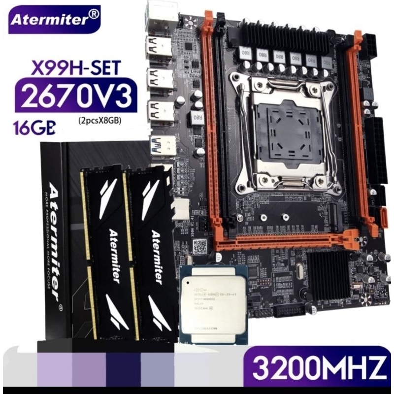 Kit Xeon X99 E5-2670 V3+16Gb DDR4 3200Mhz 2x8Gb | Shopee Brasil