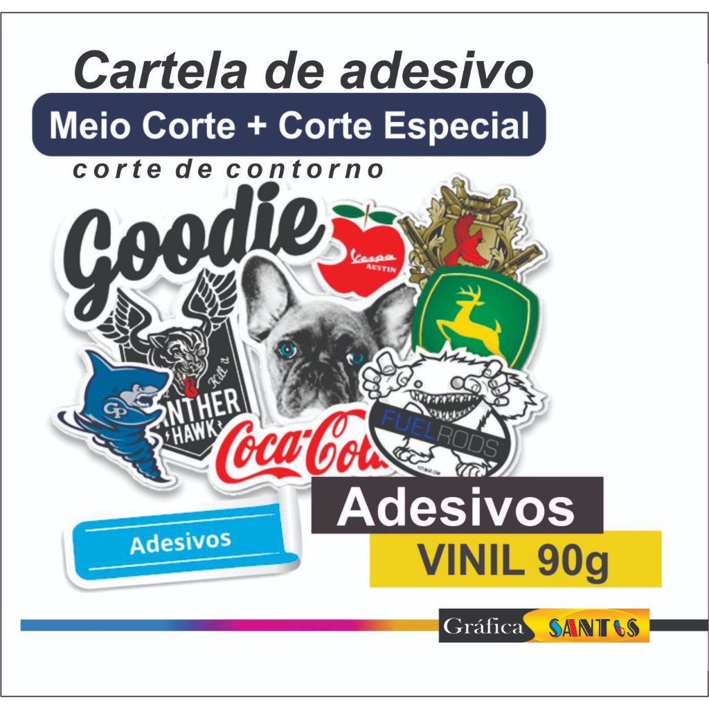 Cartela De Adesivos Moto Motocross Carro Bike Caminhao | Shopee Brasil