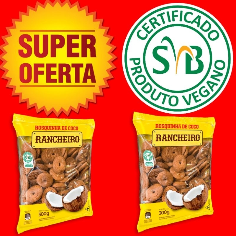 RANCHEIRO ROSQUINHA DE COCO 300g KIT COM 2 UNIDADES | Shopee Brasil