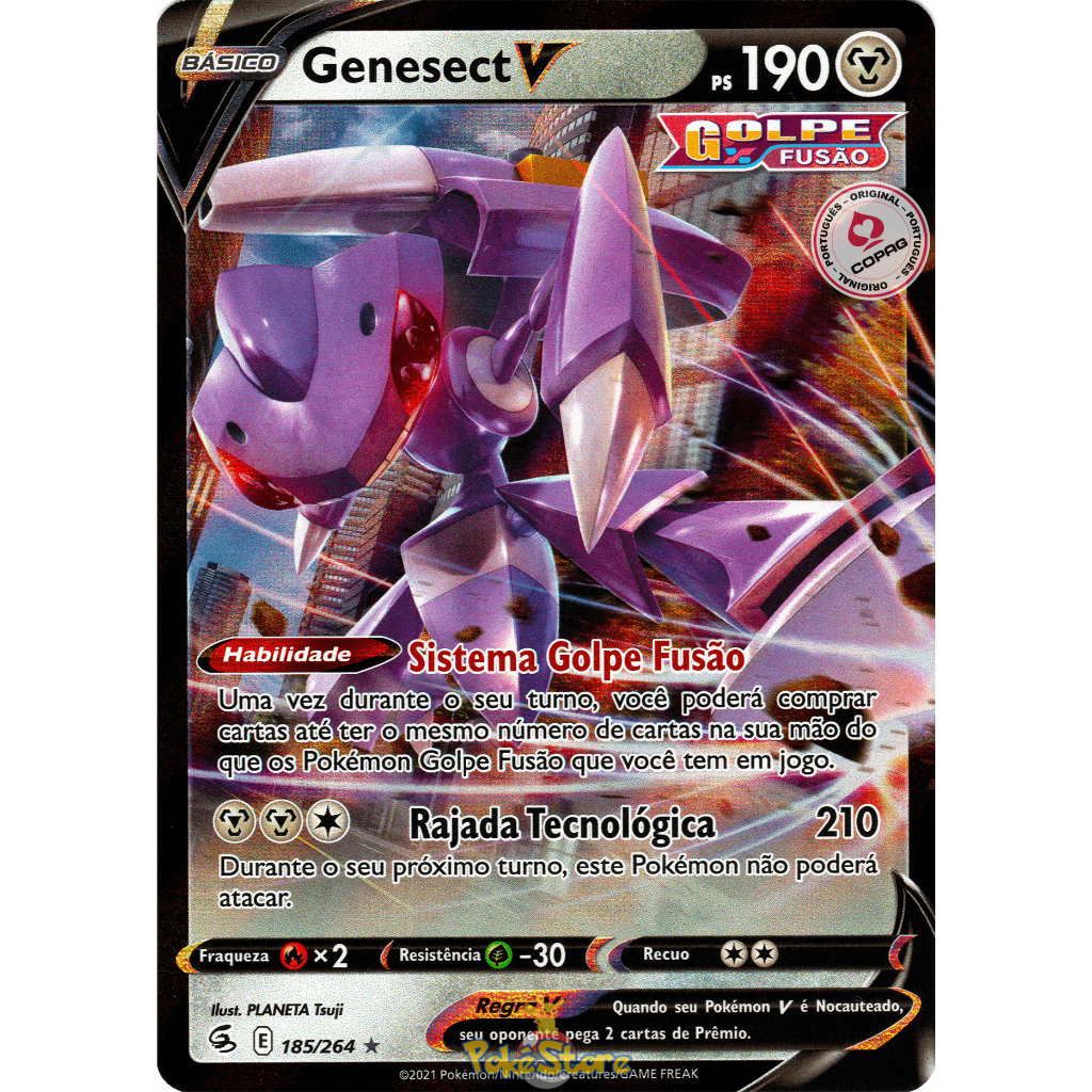 Carta Pokemon Genesect V Português 185/264 Original Copag | Shopee Brasil