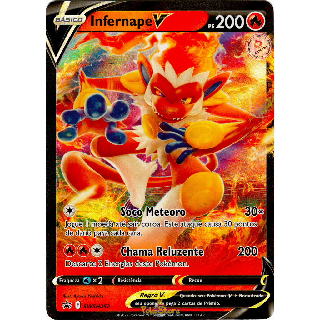 Carta Pokémon Infernape V Português Card Original Copag | Shopee Brasil