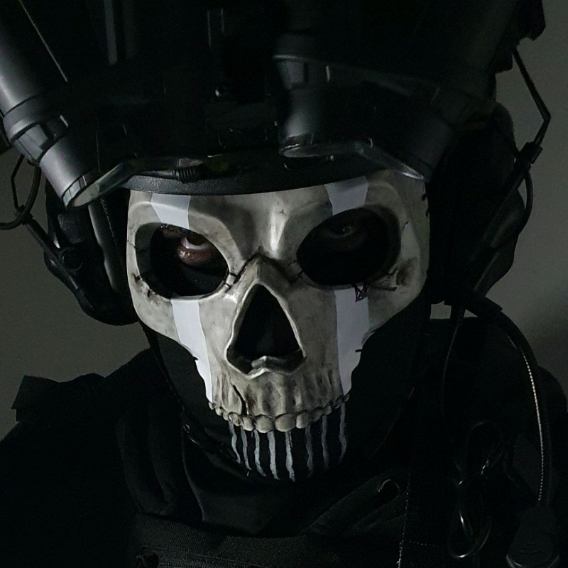 Máscara Ghost Simon Riley Call of Duty Modern Warfare Cosplay ...