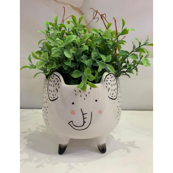 CACHEPOT CERA CHARMY FEET ELEPHANT BRA 44307 | Shopee Brasil