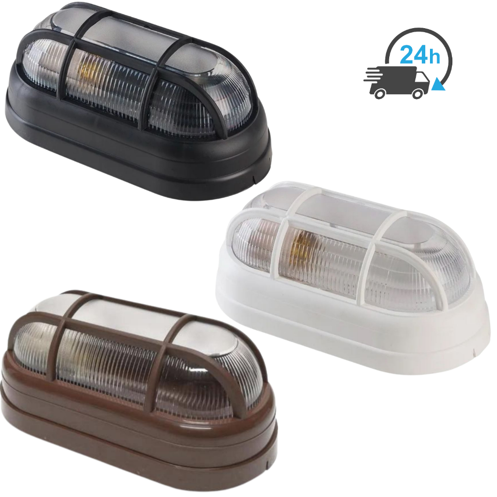 Luminaria Tartaruga Arandela Externa Interna Com Grade Para 1 Lãmpada Boquilha e-27 Resistente ...