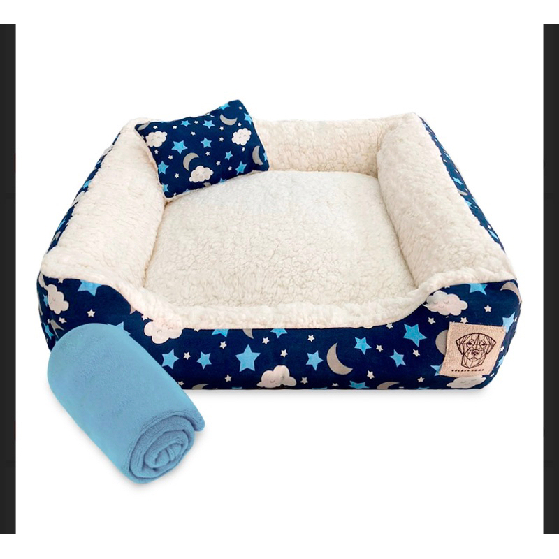 Caminha Cachorro Gato 60x60 Impermeável Caminha Luxo quentinha Com ...